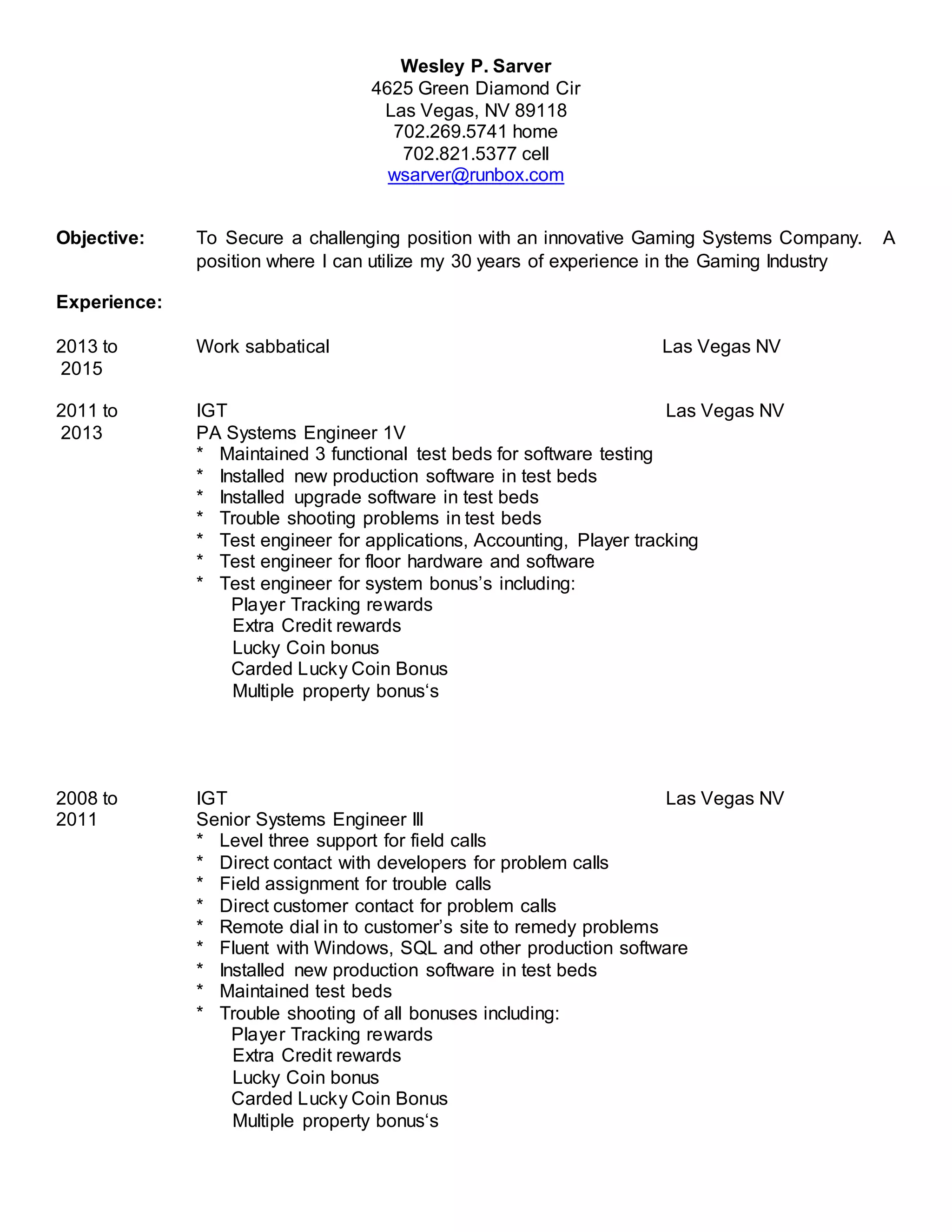 Resume2015 | PDF