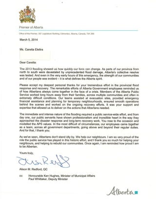 Letter from Premier in Colour | PDF