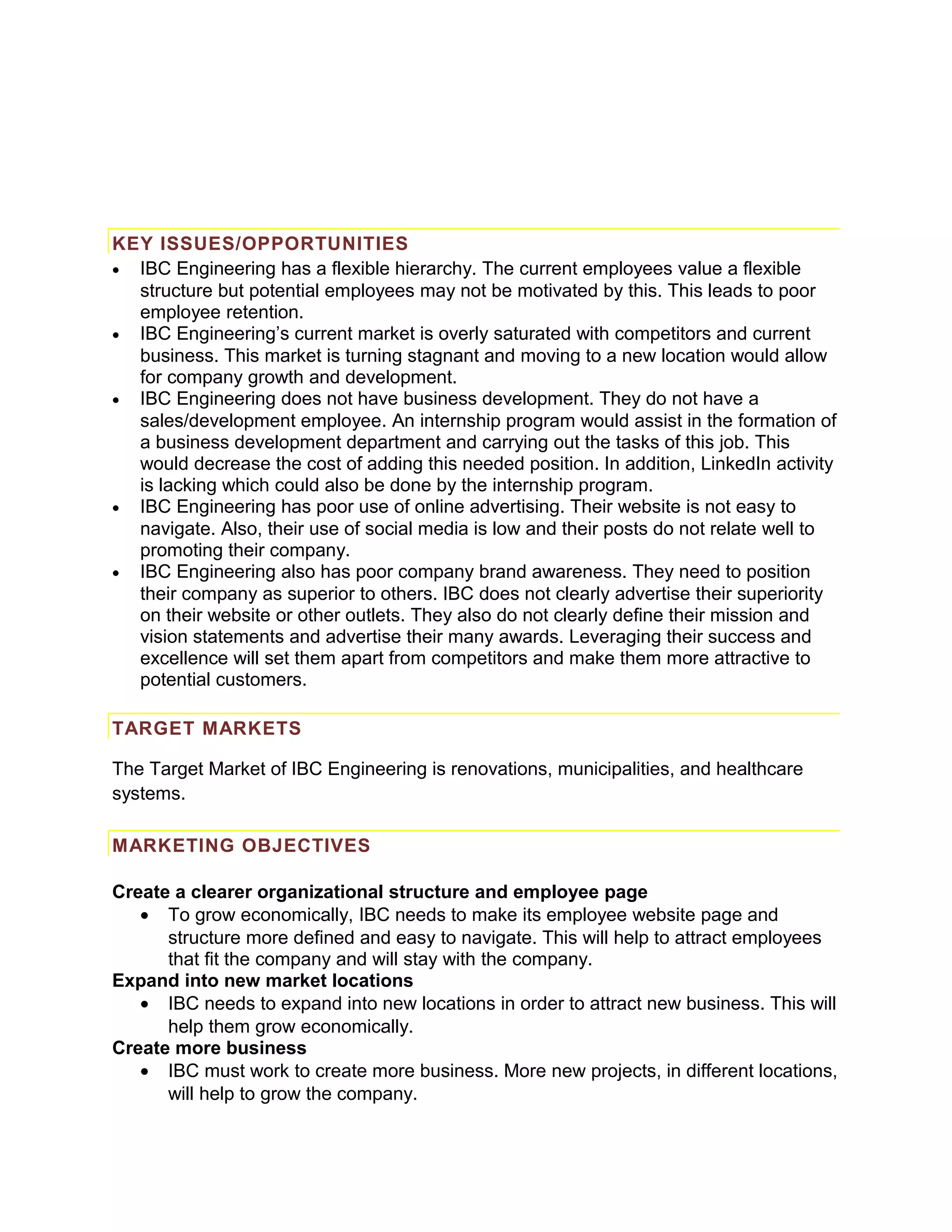 IBC Marketing Plan-Cypher, Istvanek, Valentine, Romanovic, Cleveland | DOC