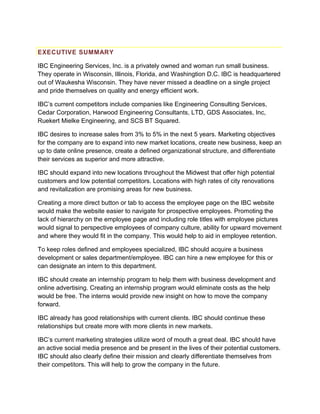 IBC Marketing Plan-Cypher, Istvanek, Valentine, Romanovic, Cleveland | DOC