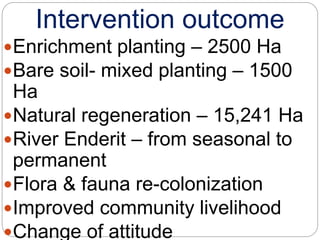 Forest restoration efforts in Kenya: A case of Enderit/Mau Narok block ...