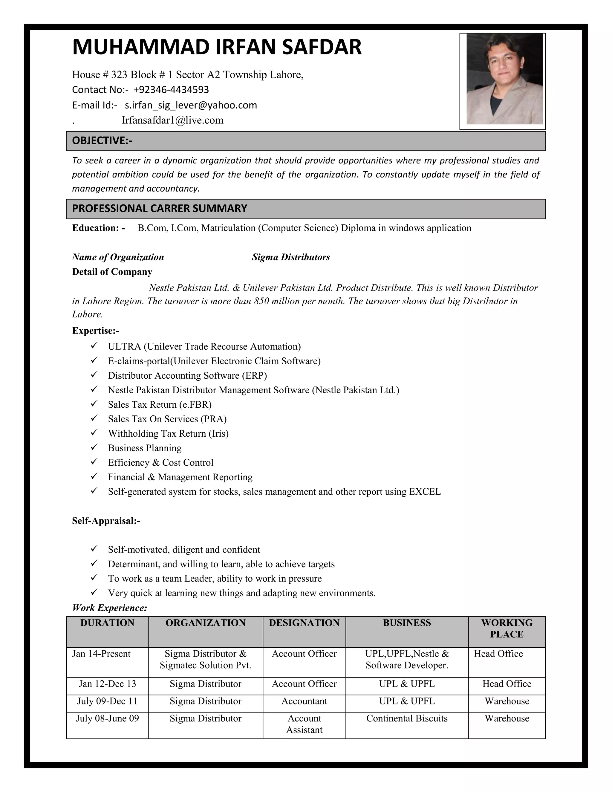 MUHAMMAD IRFAN SAFDAR | PDF