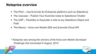 Df12 gaurav kheterpal-integrating evernote and salesforce using the mobile sdk | PPT