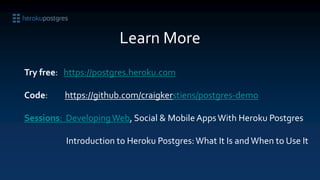 Introduction to Heroku Postgres | PDF