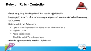 Creating HTML5 Applications with jQuery Mobile, Ruby and Database.com