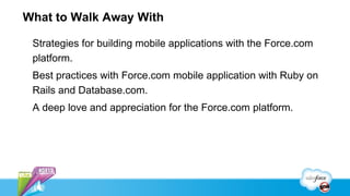 Creating HTML5 Applications with jQuery Mobile, Ruby and Database.com