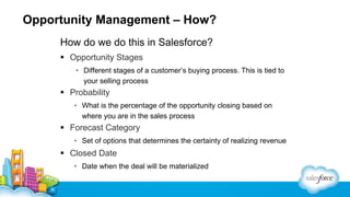 Dreamforce 2013 Salesforce Fundamentals: Strategy for Opportunity ...