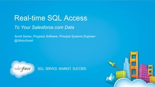 Real-time SQL Access to Your Salesforce.com Data Using Progress Data Direct | PDF