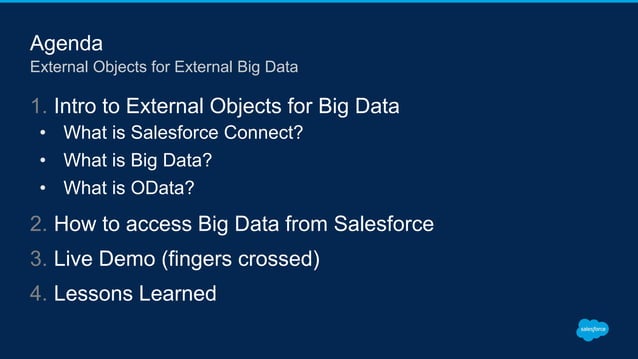 Salesforce External Objects for Big Data | PPT