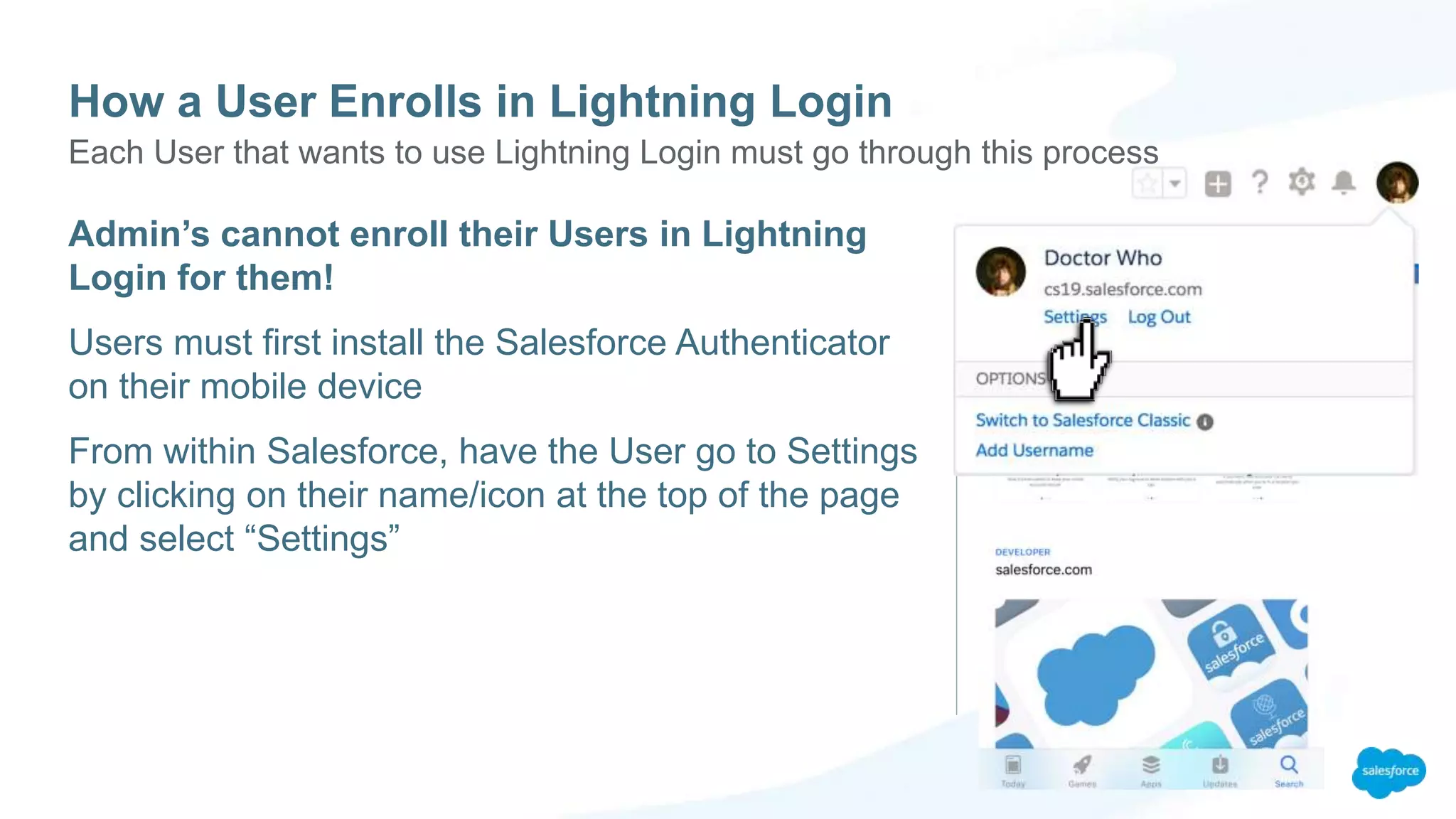 (Salesforce) Lightning Login - Dreamforce 2017 | PPTX