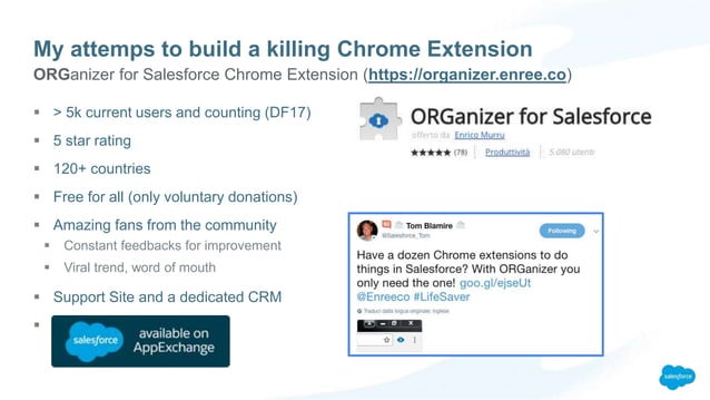 DF17 - Build your own jaw-dropping Salesforce Chrome Extension | PPT