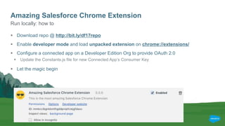 DF17 - Build your own jaw-dropping Salesforce Chrome Extension | PPT