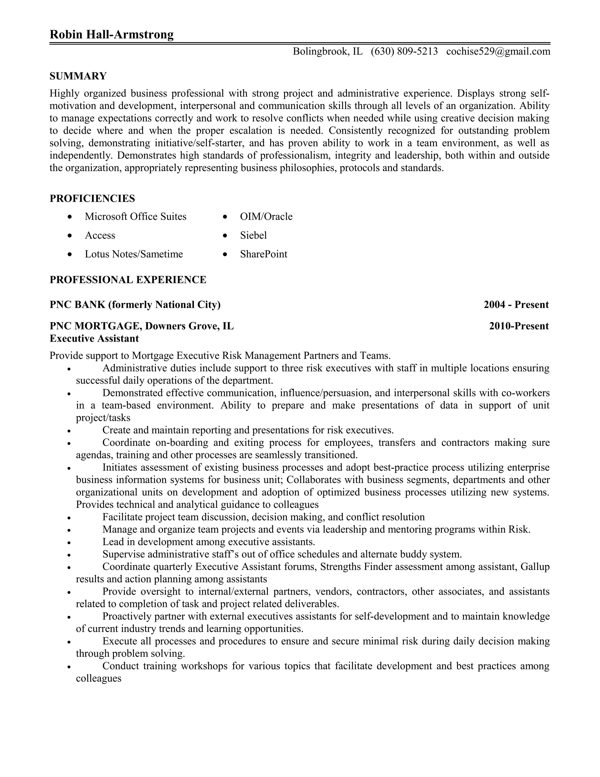 Robin Resume1 | DOC | Business Banking & Finance | Business