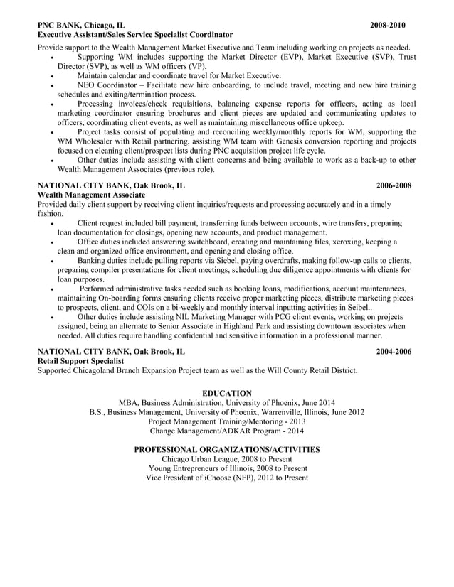 Robin Resume1 | DOC | Business Banking & Finance | Business