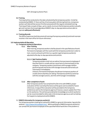 DIMCO Temporary Workers Proposal | DOCX