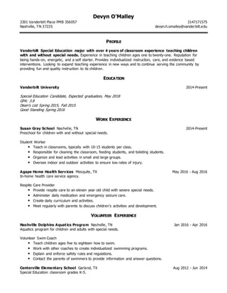 Resume 2016 | PDF