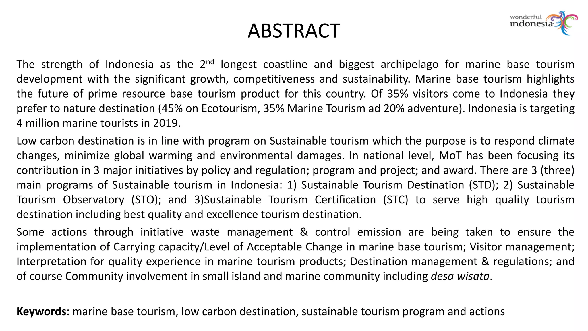 Prospect of Marine Tourism in Indonesia: Challenges and Opportunities ...