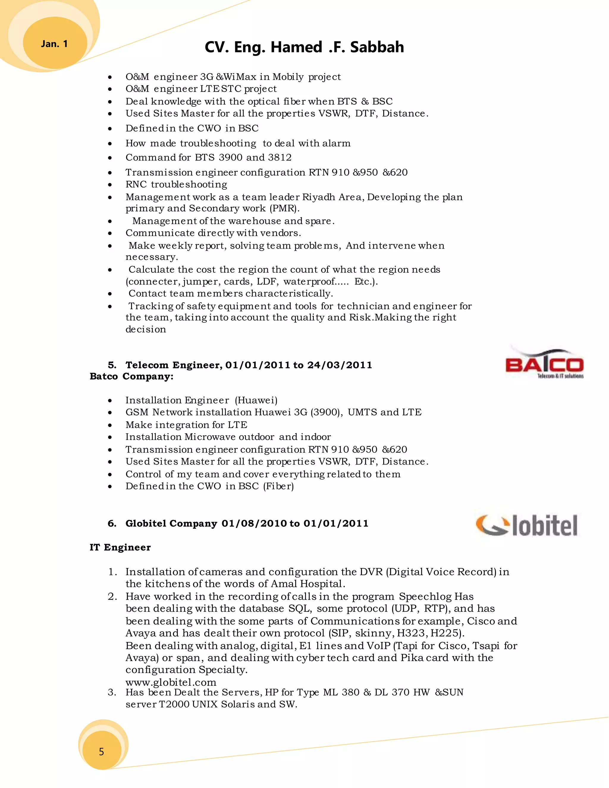 CV Hamed Sabbah | DOCX