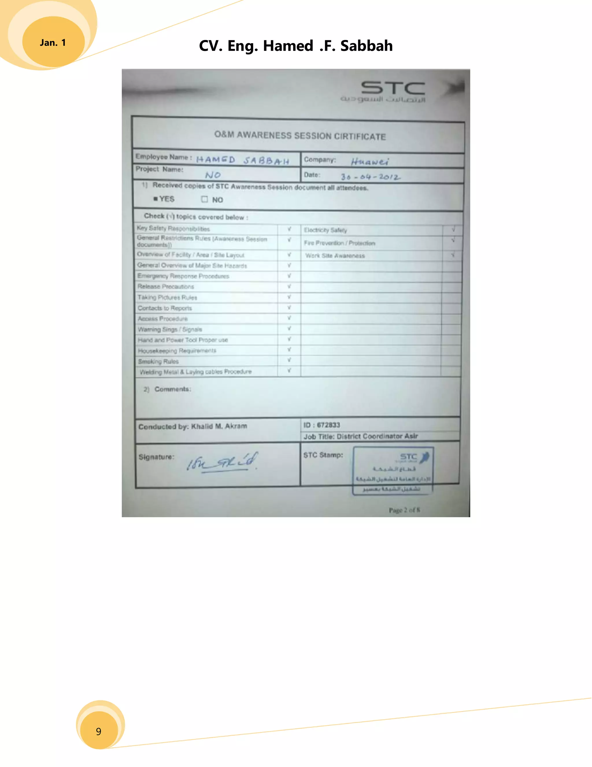 CV Hamed Sabbah | DOCX