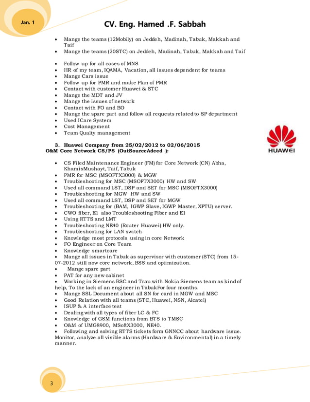 CV Hamed Sabbah | PDF
