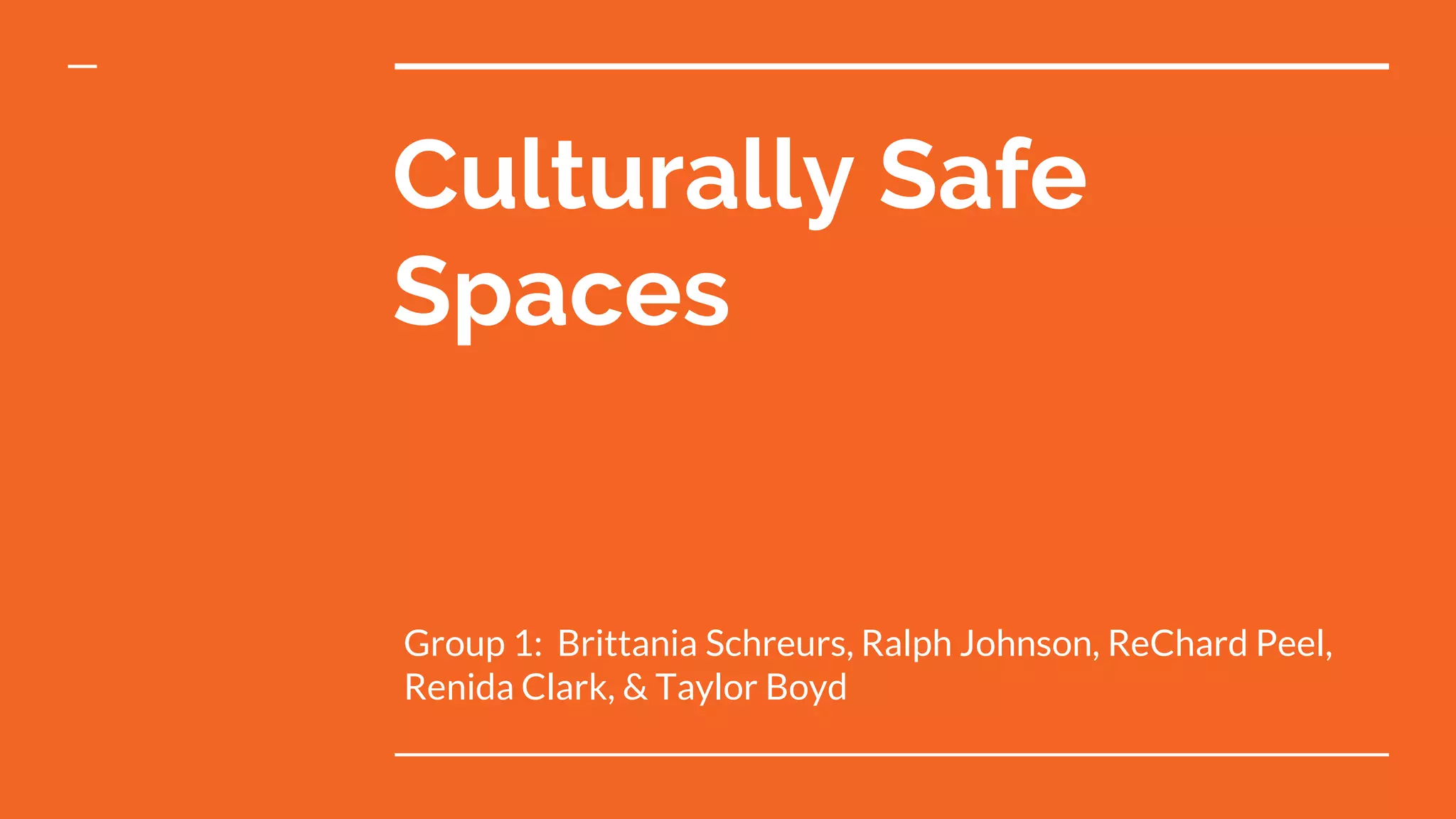 Culturally safe spaces | PPTX