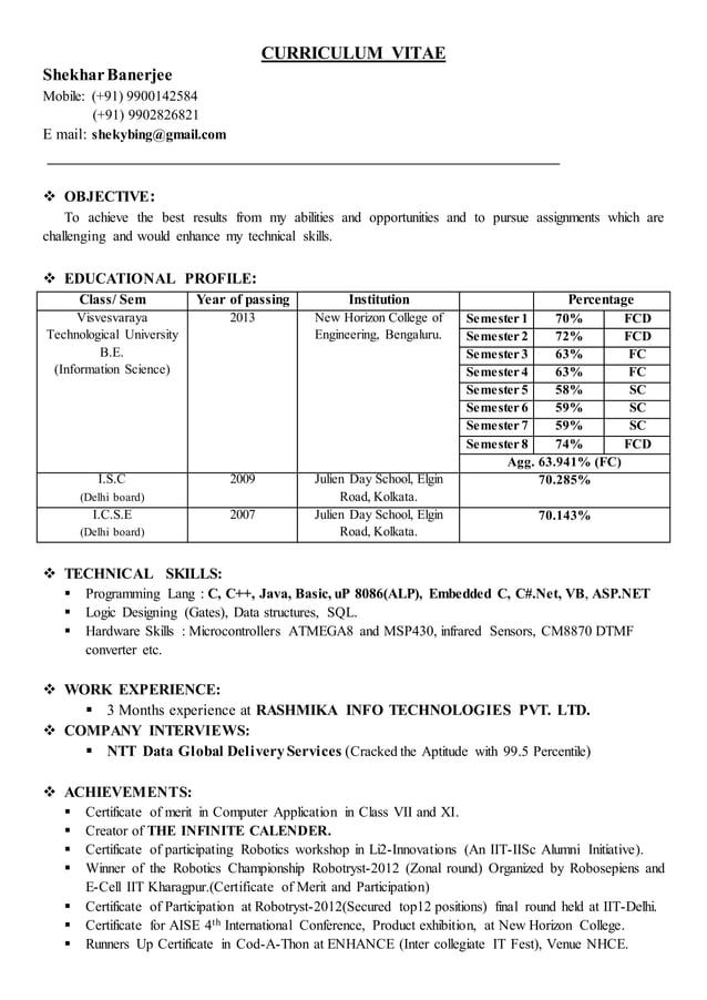 Shekhar Banerjee Resume_CV | PDF
