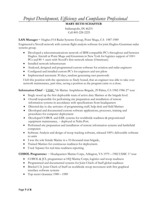 MBS comprehensive timeline resume | PDF