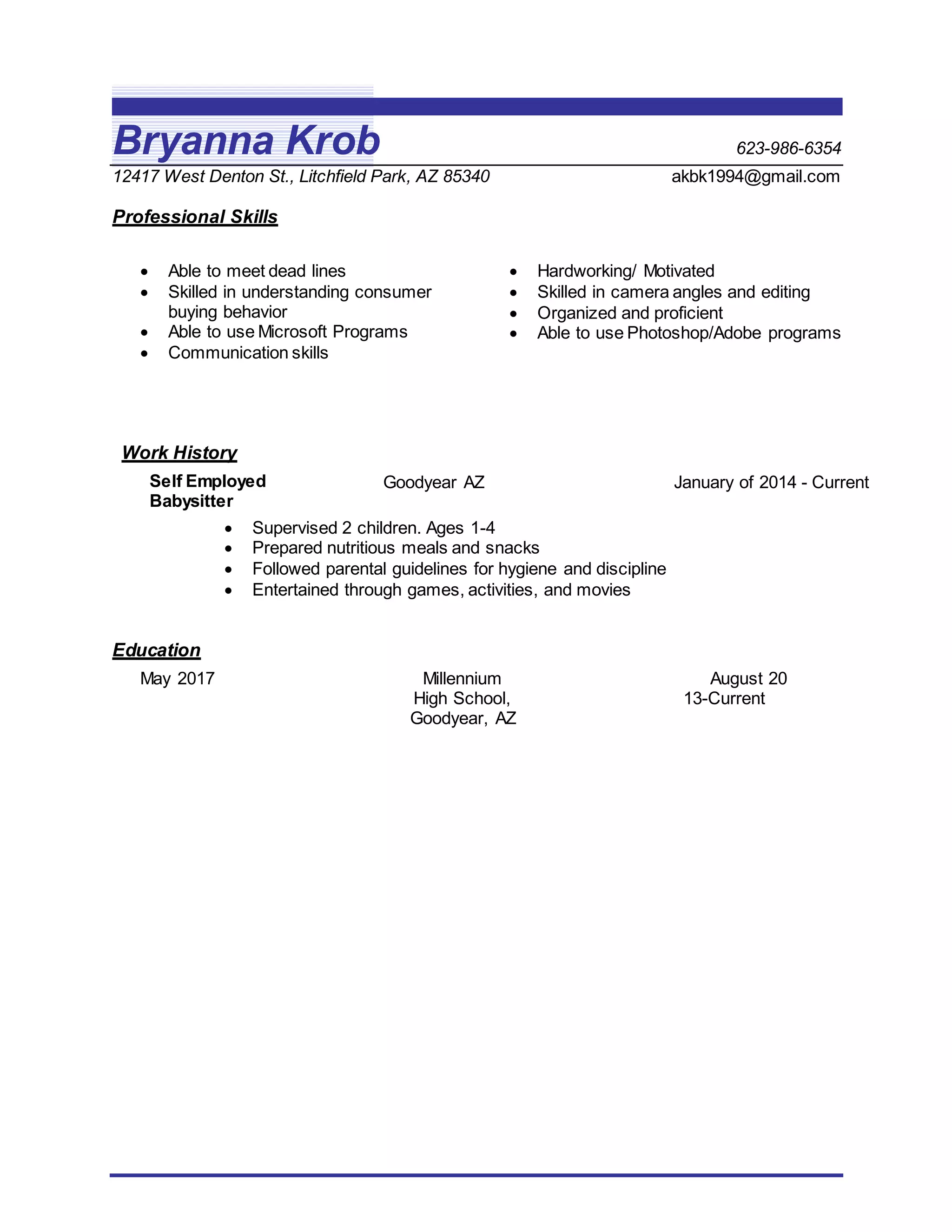 Resume rough draft | DOCX