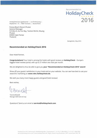 Holiday Check 2016 | PDF