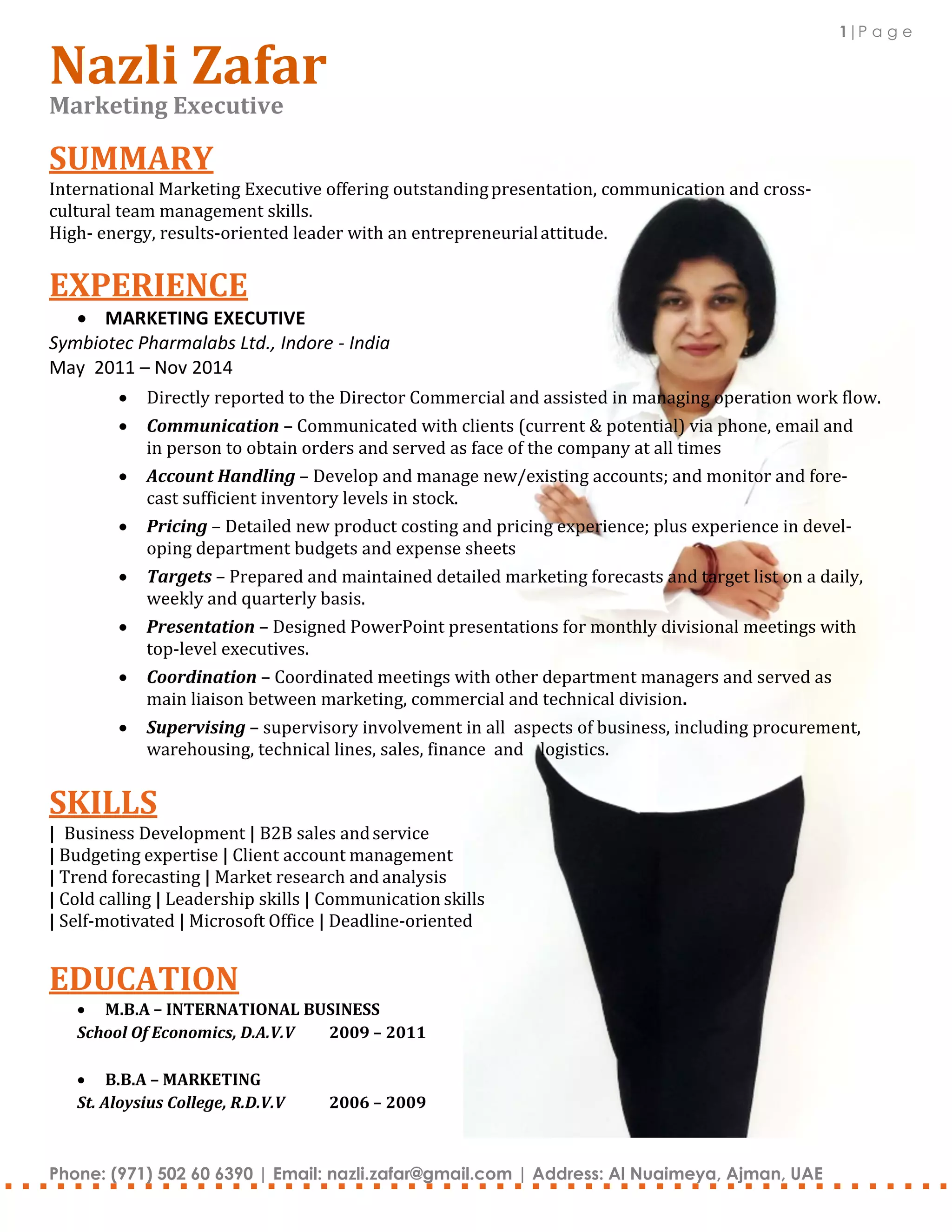 Nazli Zafar _MBA resume | PDF