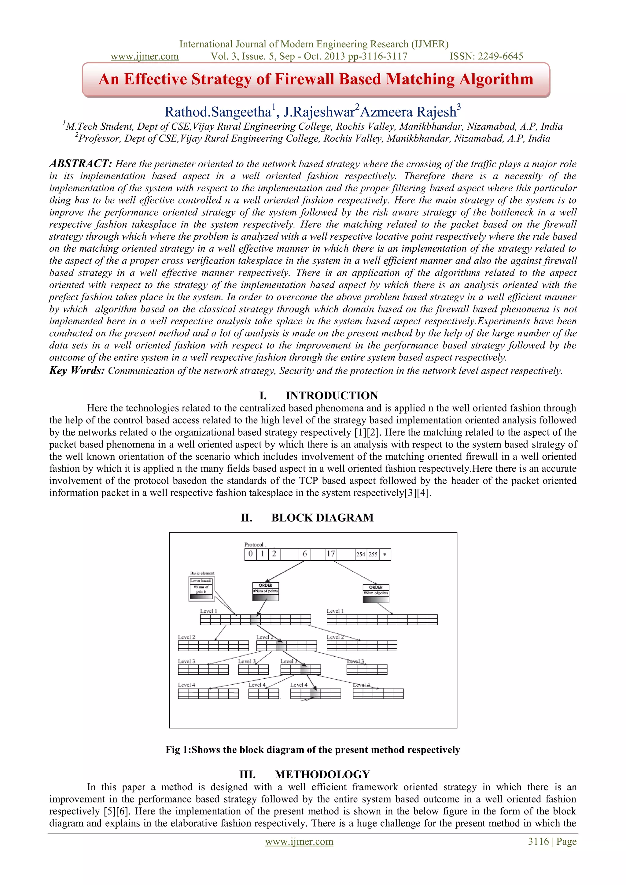 An Effective Strategy of Firewall Based Matching Algorithm | PDF