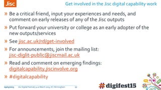 What does a digitally capable institution look like - Jisc Digital Festival 2015 | PPT
