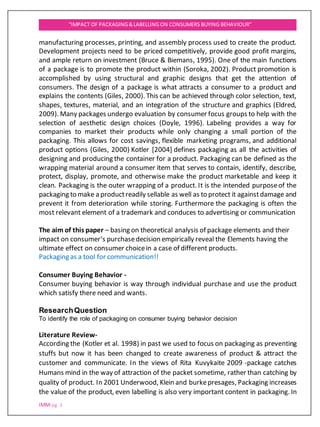 Packaging Research-Girish | DOCX