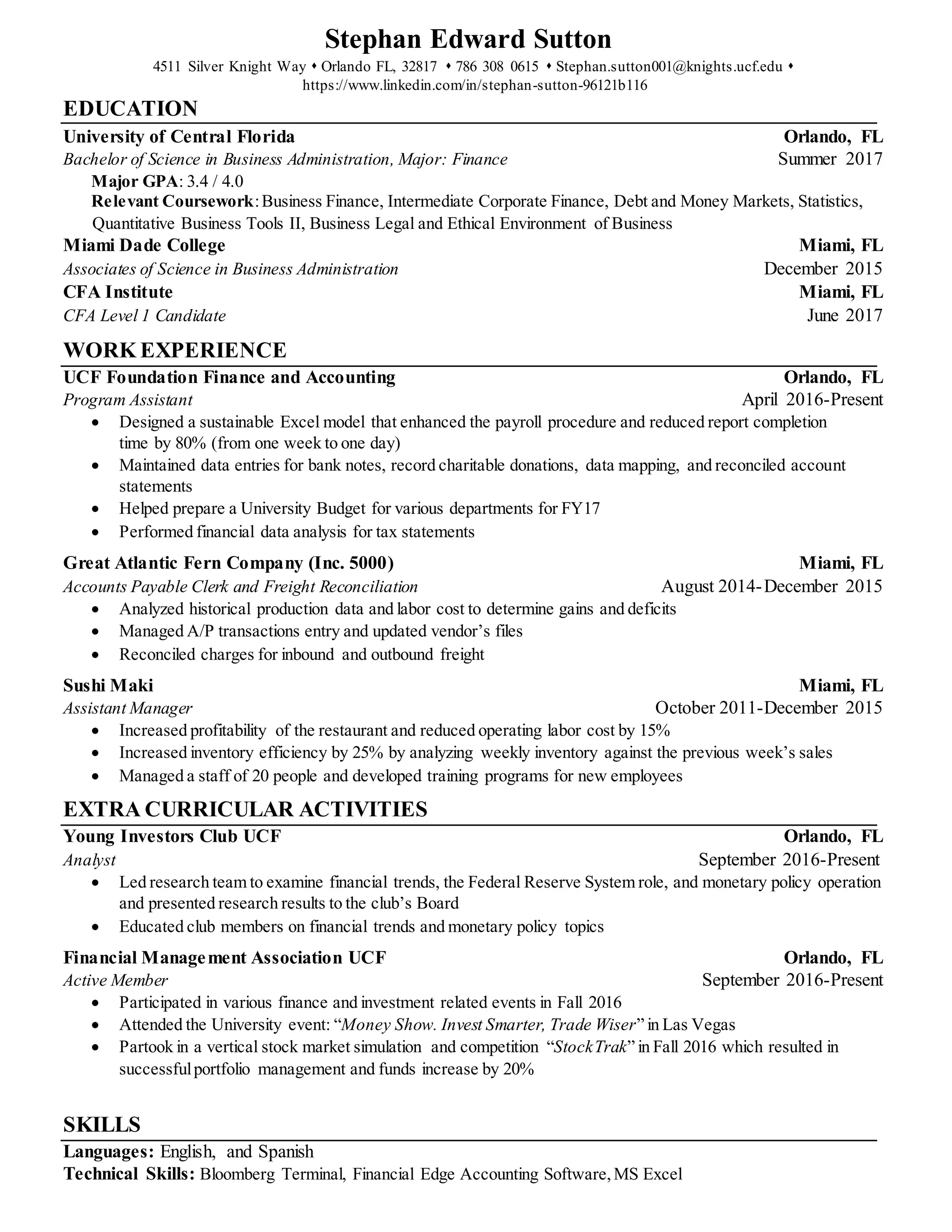 Stephan Edward Sutton Resume 1 30 2017 | DOCX