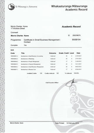 Te Wananga o Aotearoa Academic Record 2015 | PDF