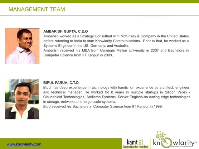 KAMTEL KNOWLARITY PPT DEVYANI | PPTX