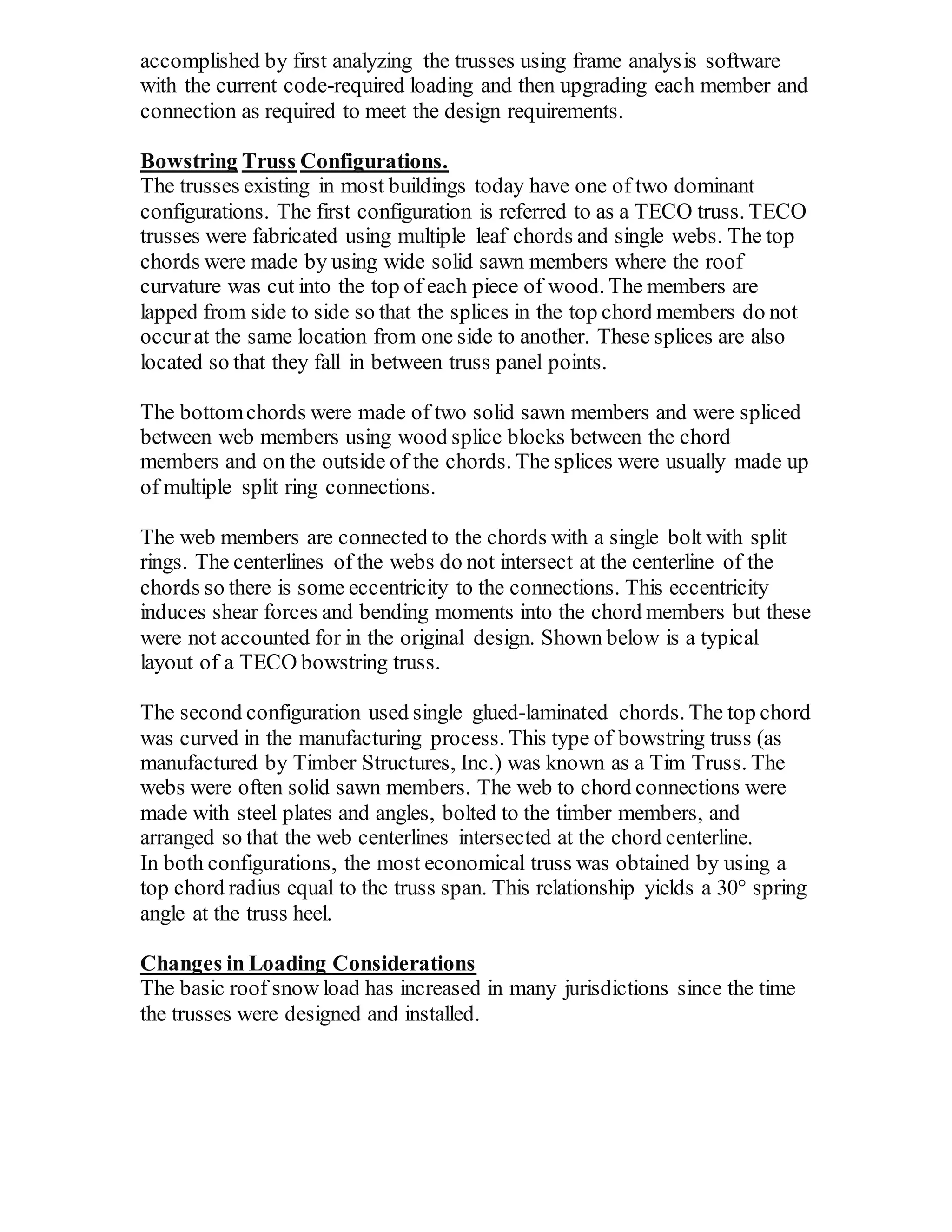Bowstring Trusses Failure Article | DOCX
