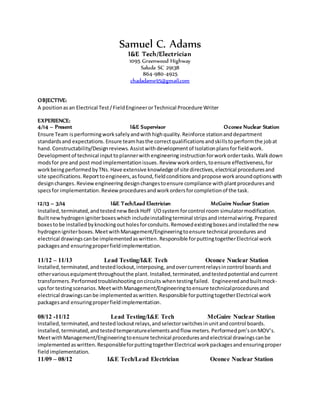Samuel C RESUME | DOCX