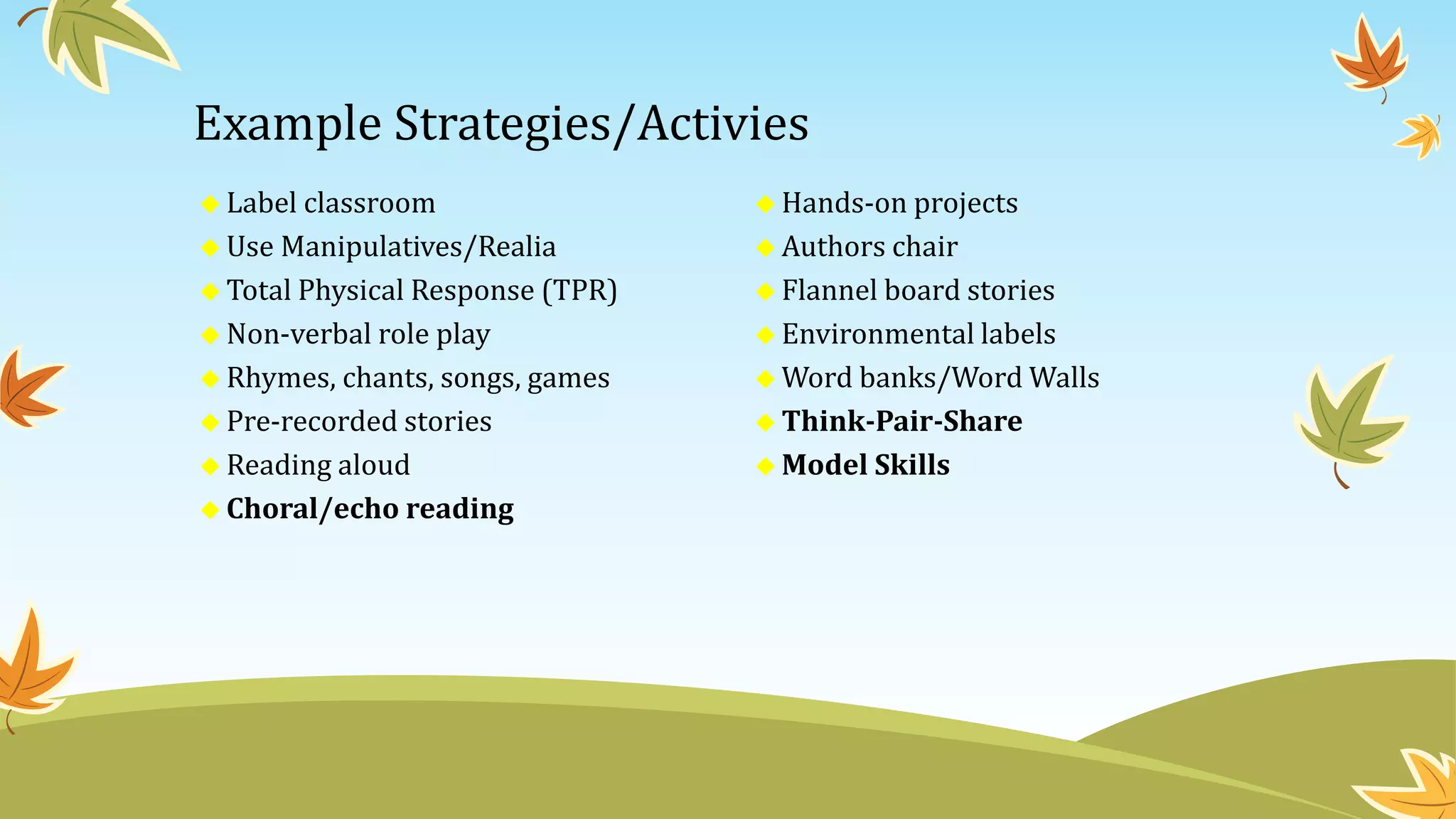 ESL Strategies for Content Area Teachers | PPTX