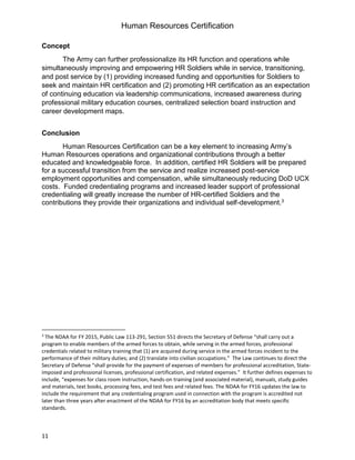 Improving and Empowering US Army HR Professionals through Certification ...