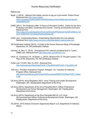 Improving and Empowering US Army HR Professionals through Certification ...