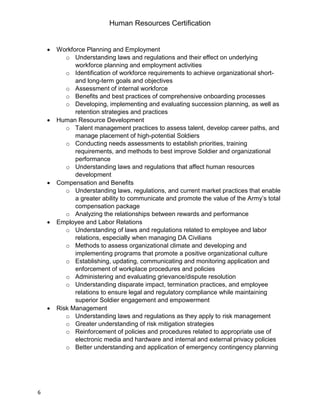 Improving and Empowering US Army HR Professionals through Certification ...