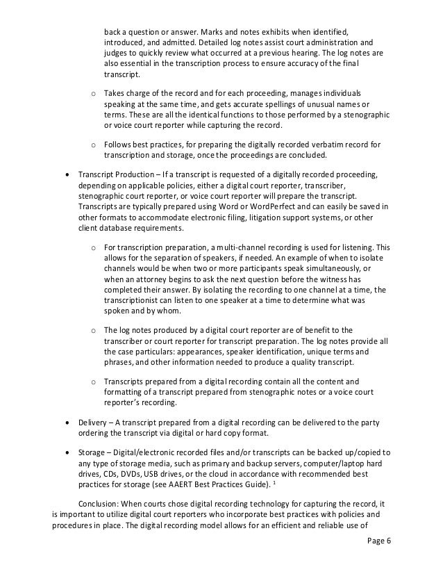 Digital Legal Transcription White Paper 11-2016