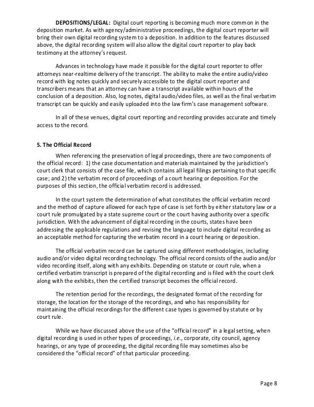 Digital Legal Transcription White Paper 11-2016