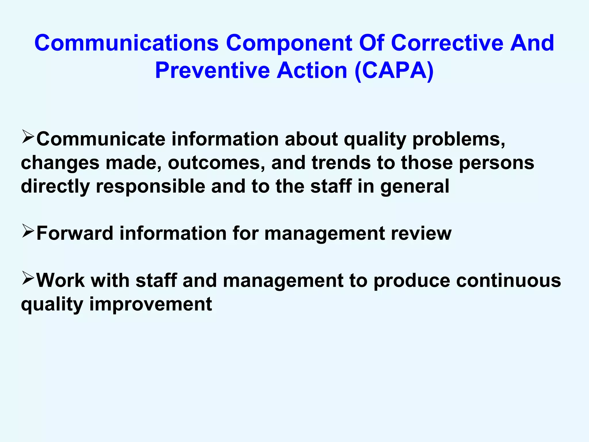 CAPA, Root Cause Analysis and Risk Management | PPT