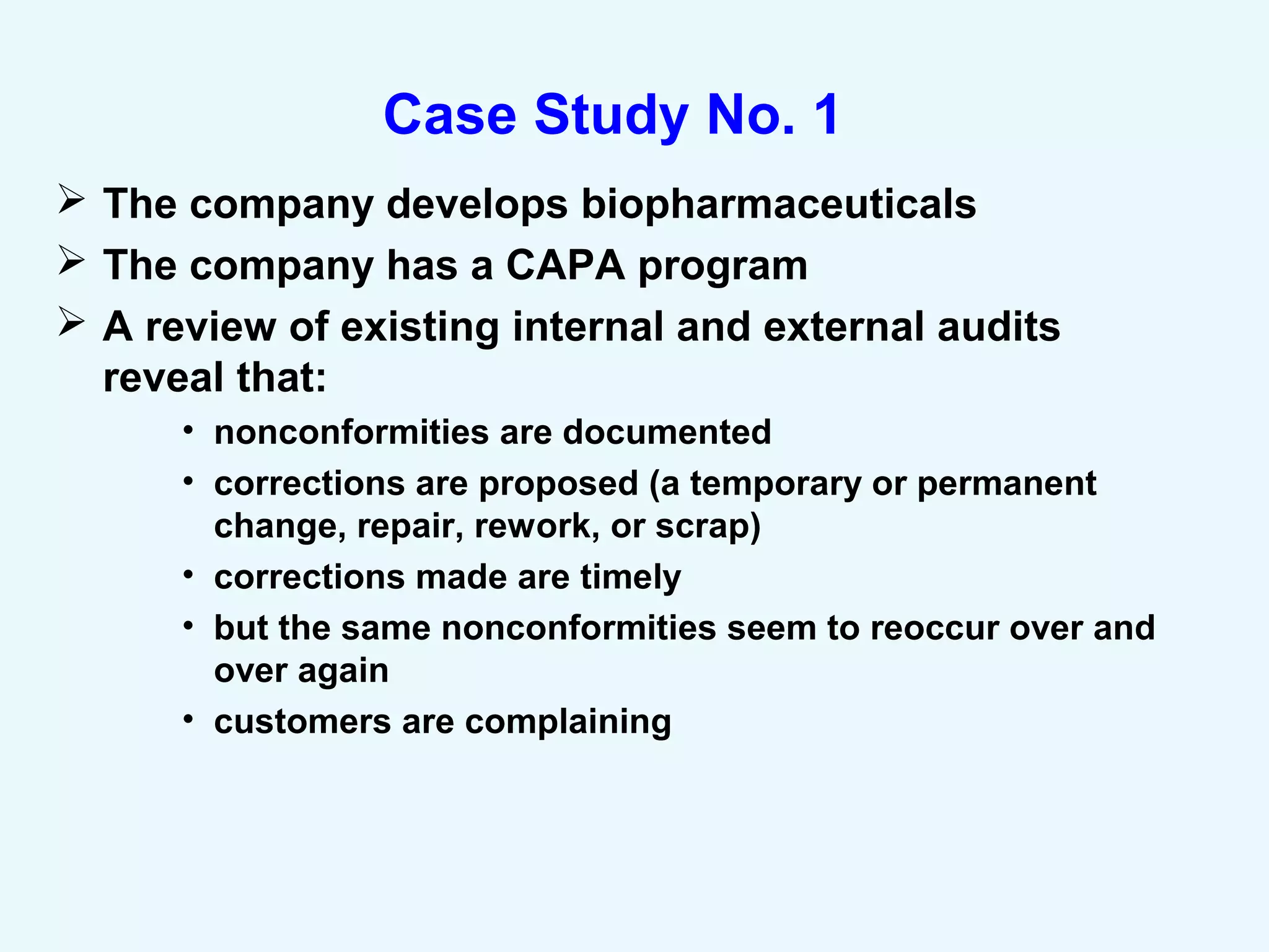 CAPA, Root Cause Analysis and Risk Management | PPT