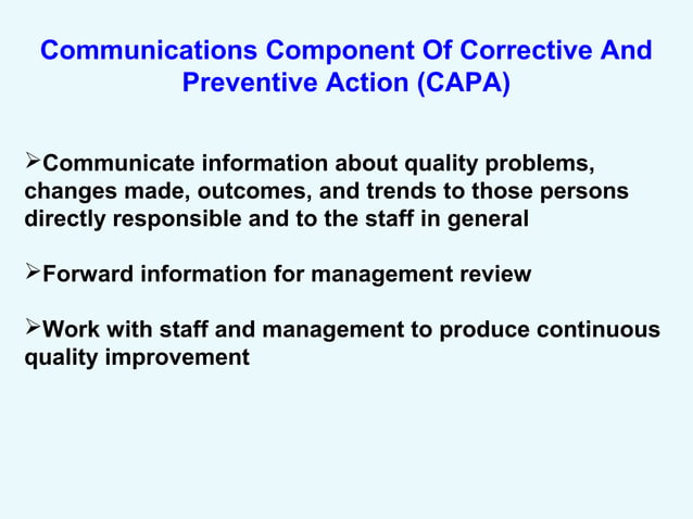 CAPA, Root Cause Analysis and Risk Management | PPT