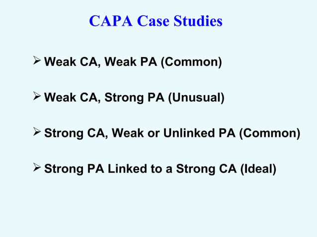 CAPA, Root Cause Analysis and Risk Management | PPT