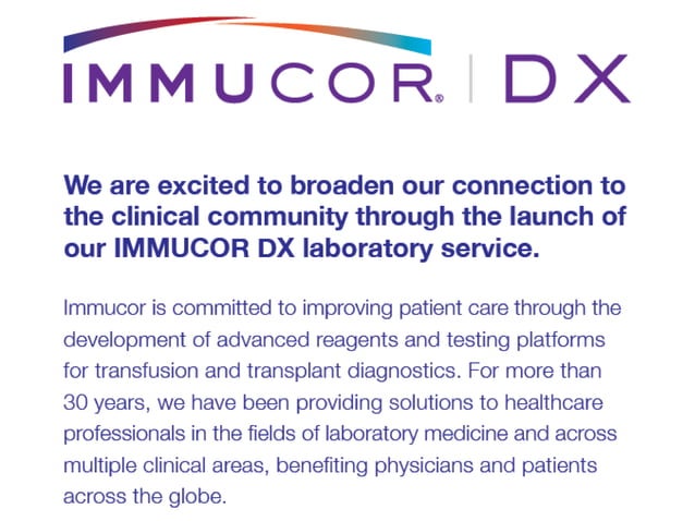 IMMUCOR DX PPT | PDF