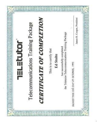 Telecommunications Training Package | PDF